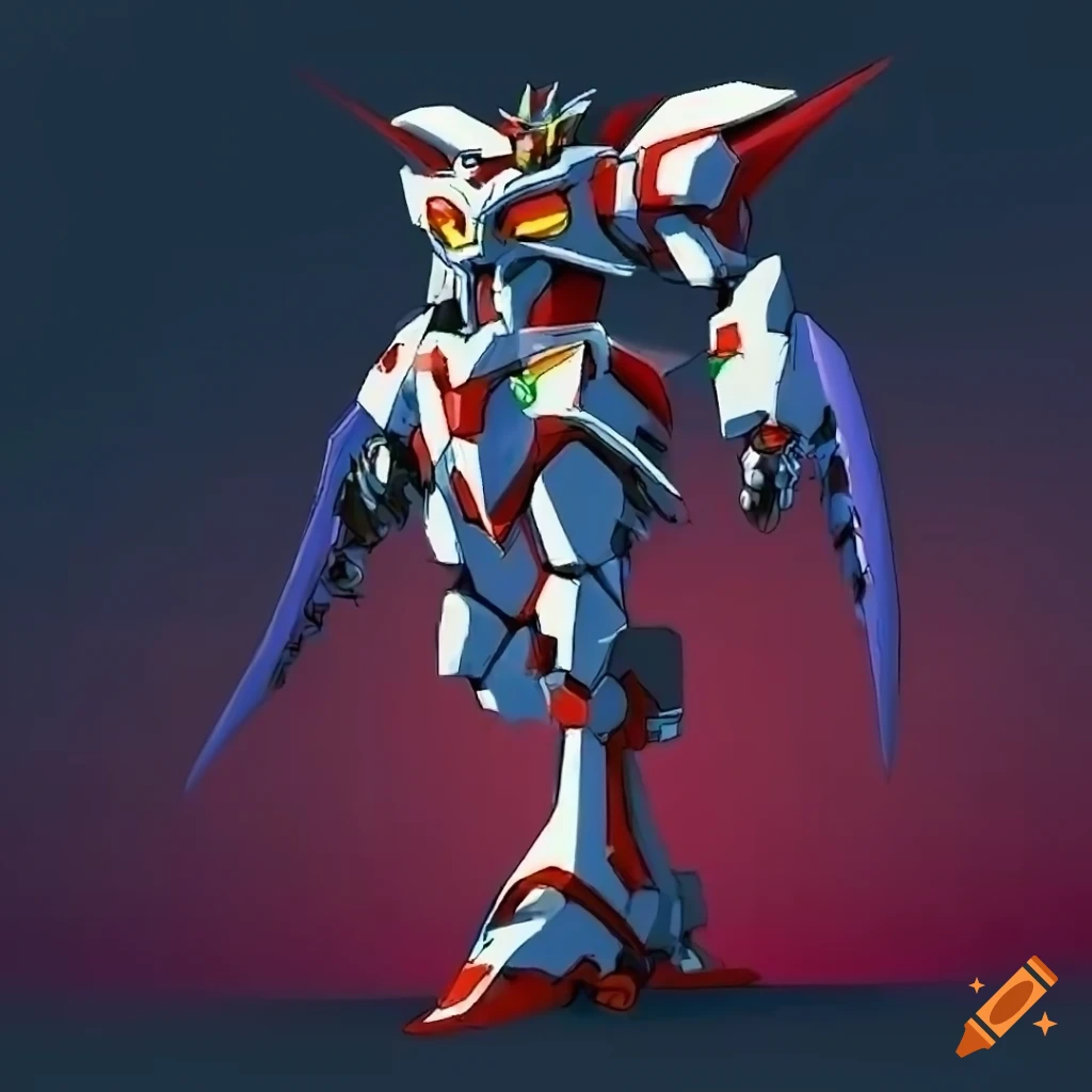 Wyvern-inspired super robot wars-style robot designs at 300 dpi on Craiyon