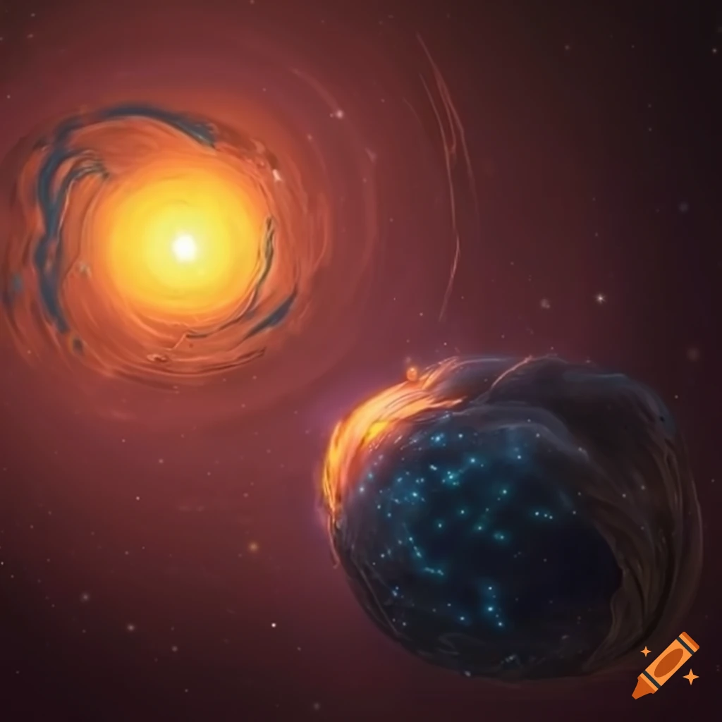 Sci-fi pulsar star illustration on Craiyon