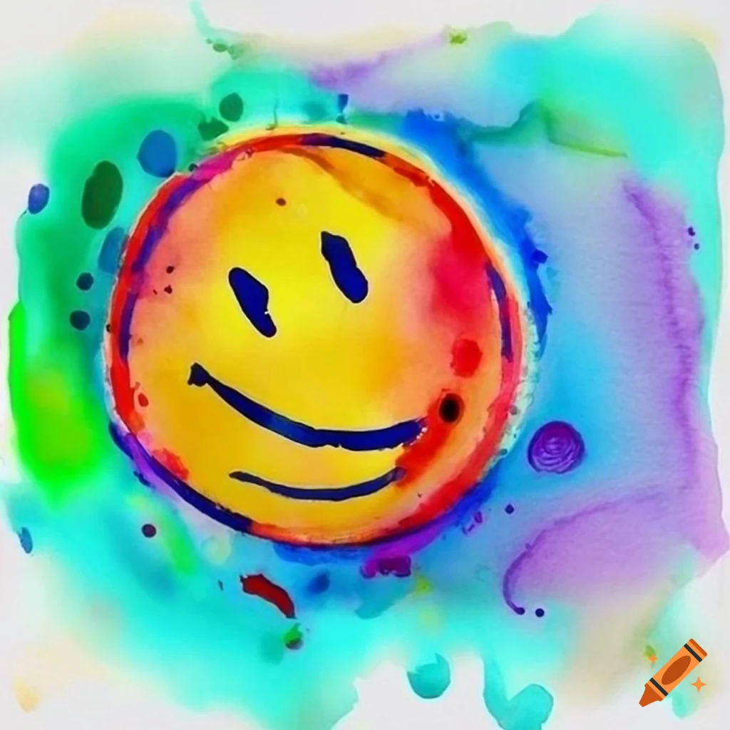 Artistic smiley face on Craiyon