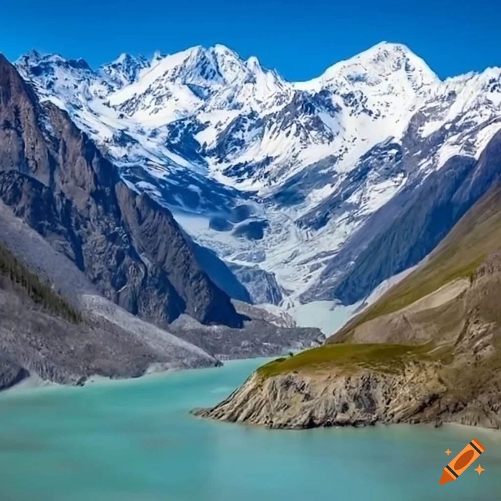 Mountain range resembling mount cook on Craiyon
