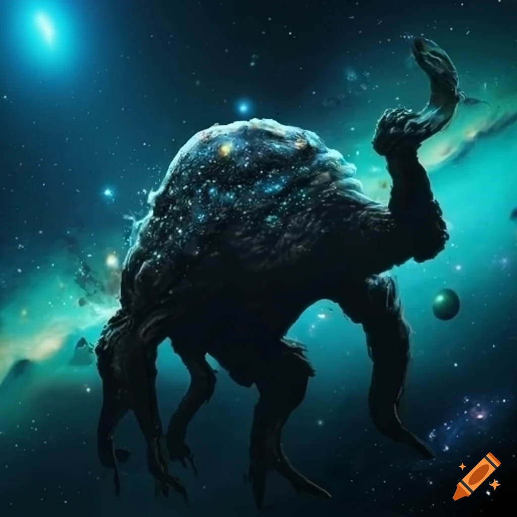 Space cosmic monster environment on Craiyon