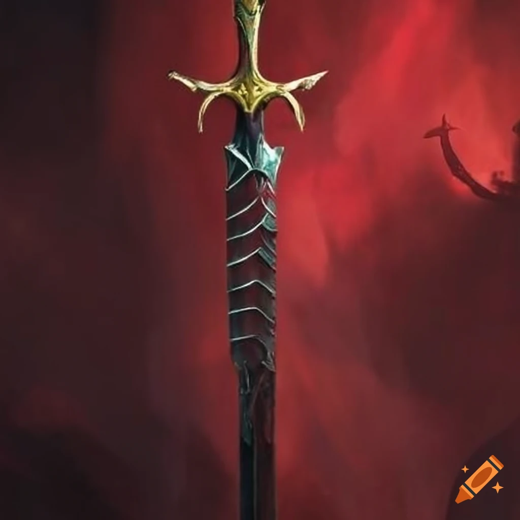 Red primordial great sword on Craiyon