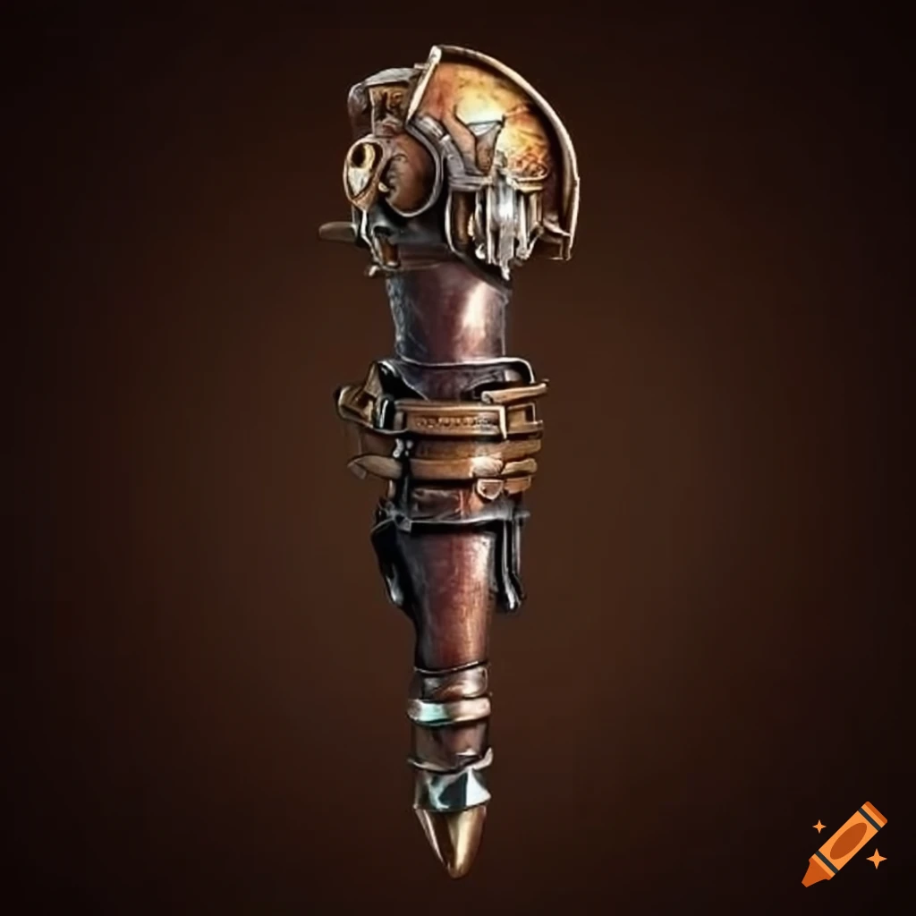 Steampunk weapon prosthetics for arms on Craiyon