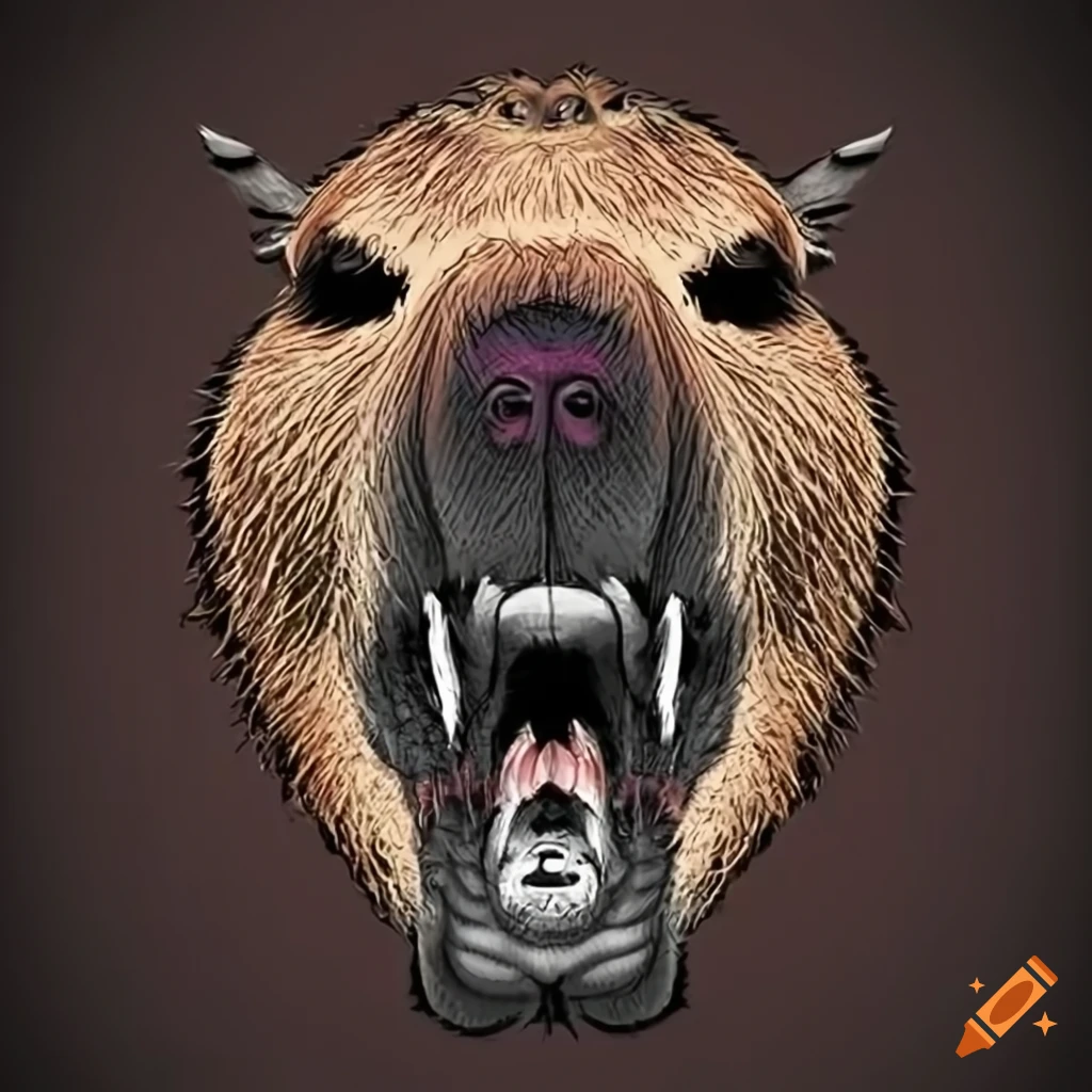 Capybara in a dark and dramatic poster on Craiyon