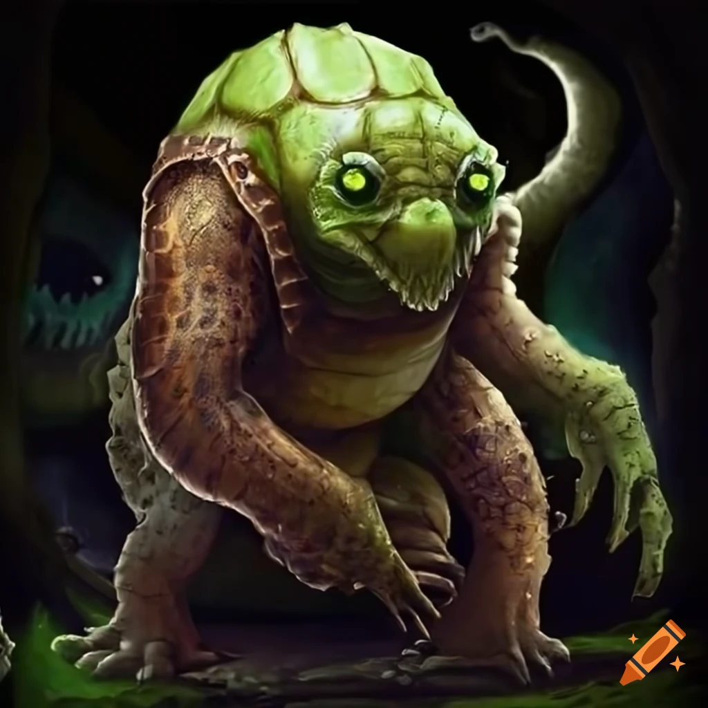 Fantasy turtle poison monster on Craiyon