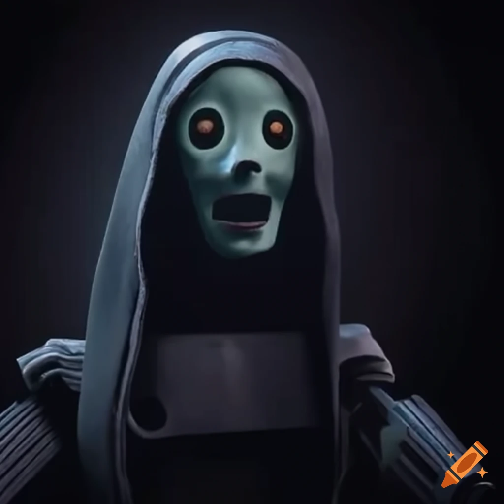 Ghost storyteller robot on Craiyon