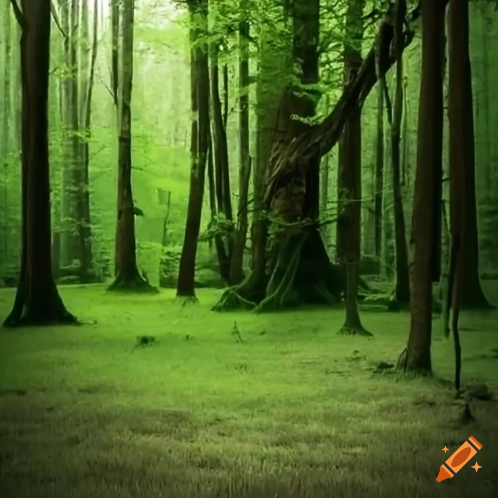 Forest scenery on Craiyon