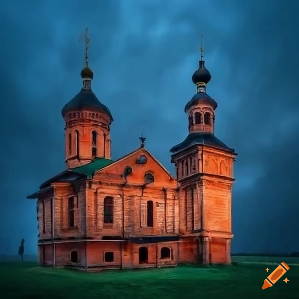 Старая церковь на холме on Craiyon