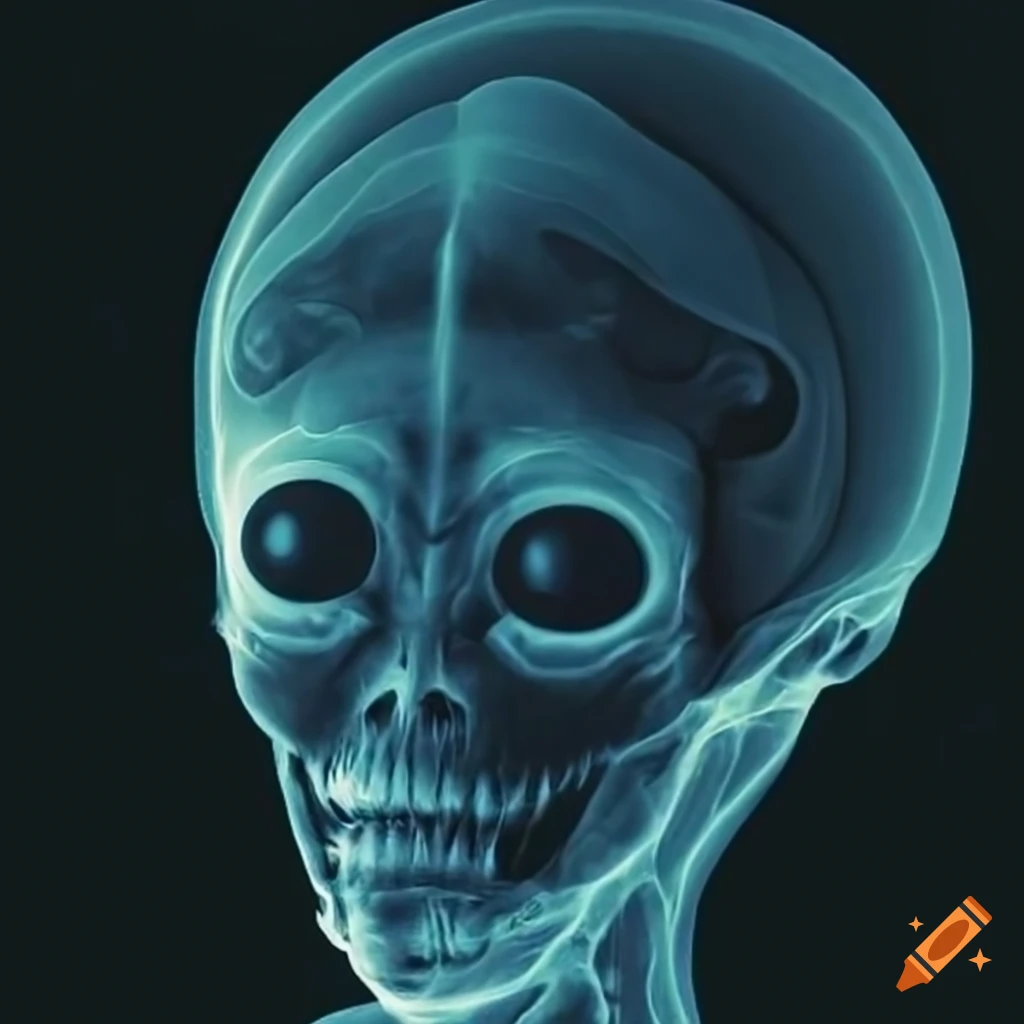 Alien x-ray image on Craiyon