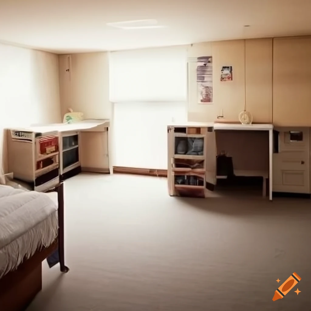 Normal dorm room on Craiyon