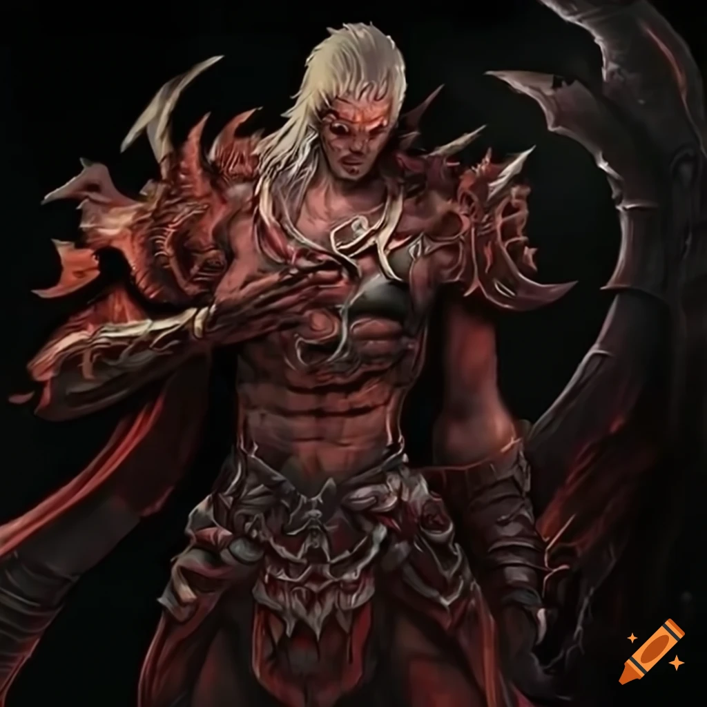 Demon warrior illustration on Craiyon