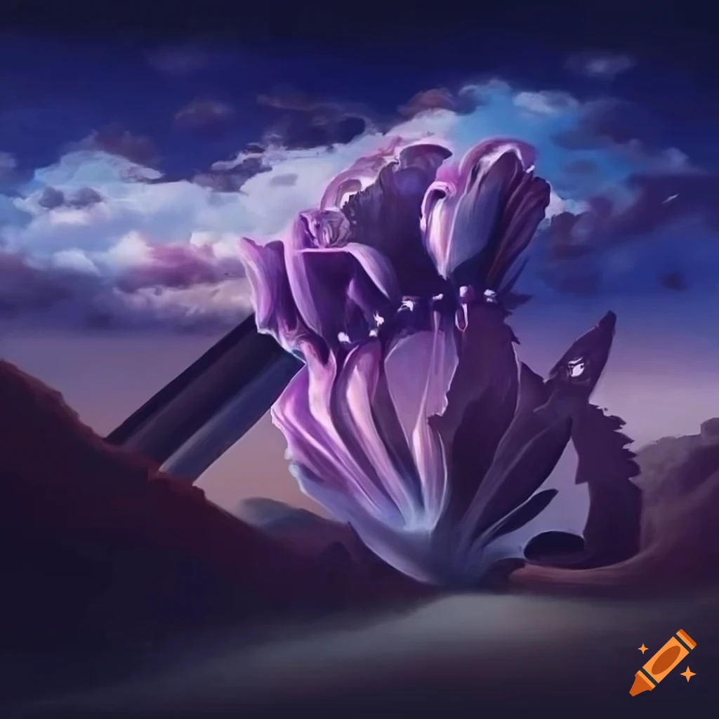 Surreal painting of humanoid flowers in sharp focus inspired by carel ...