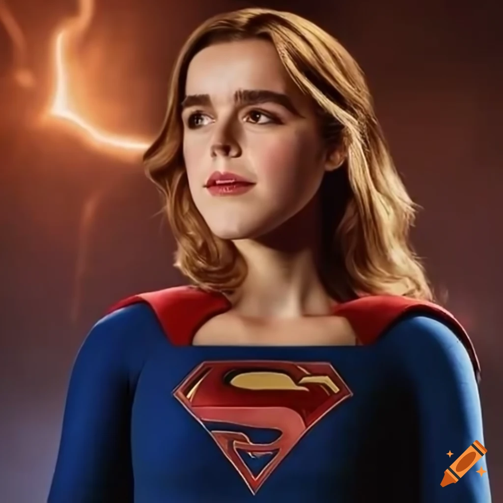 Kiernan shipka portraying supergirl on Craiyon
