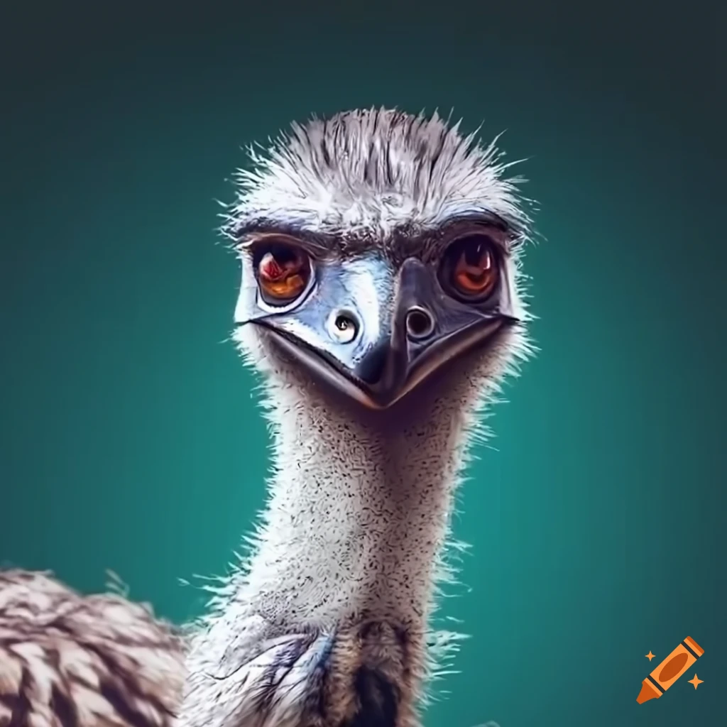 Liberty Mutual emu with a puzzle and monitor in a clean white setting ...