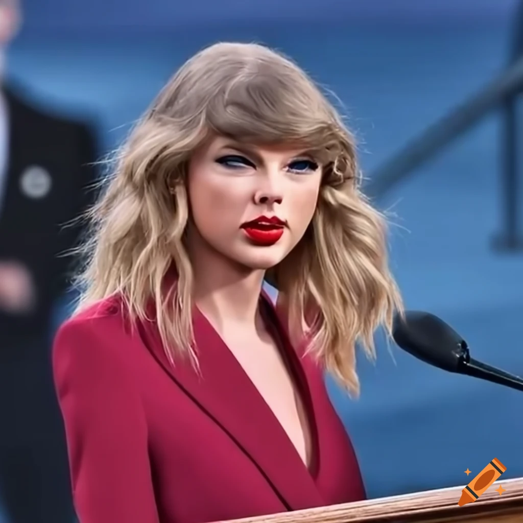 Taylor swift at presidential inauguration speech in front of the crowd ...