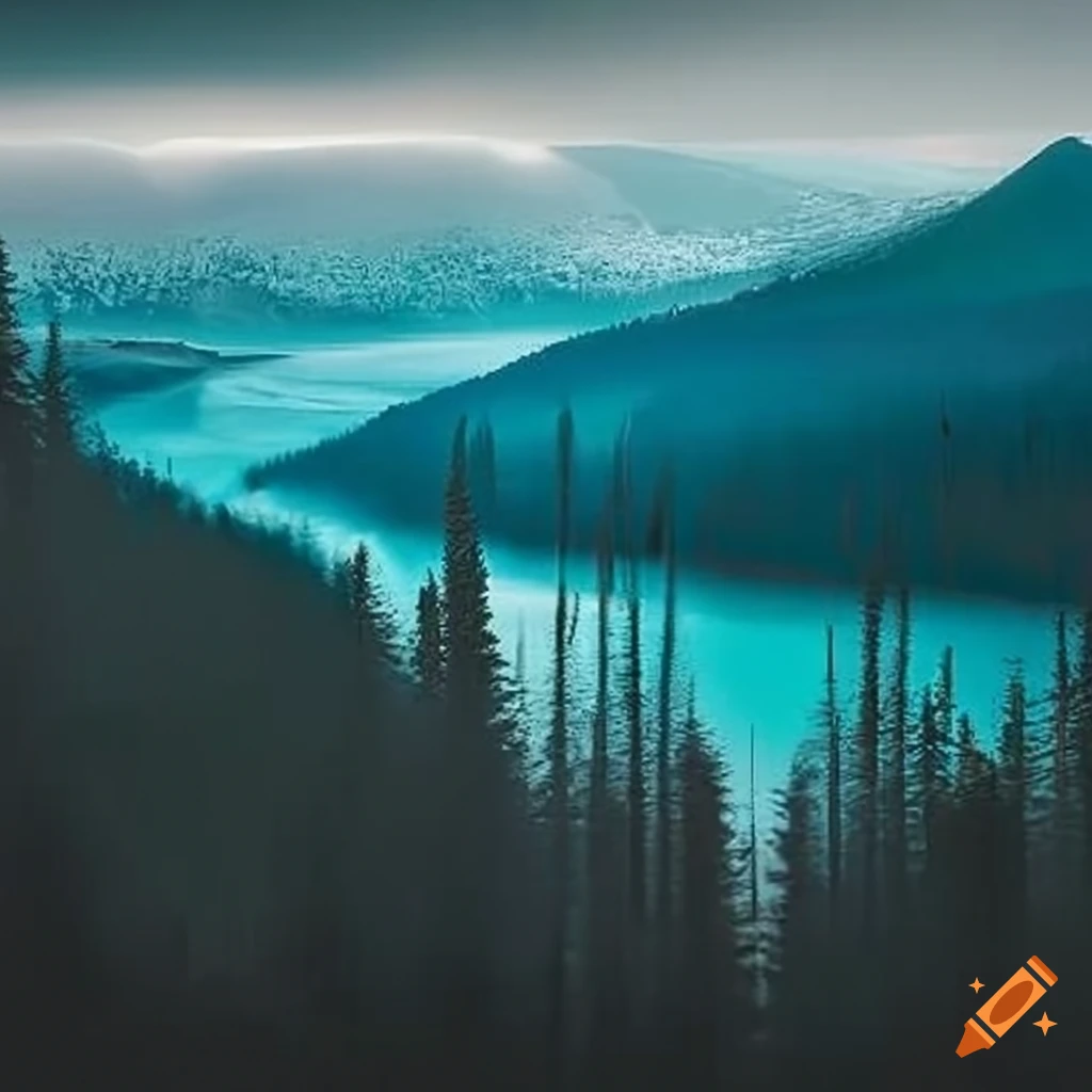 Landscape wall art on Craiyon