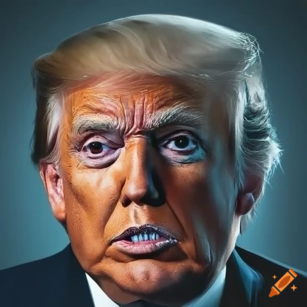 Satirical depiction of a deceitful and evil character on Craiyon