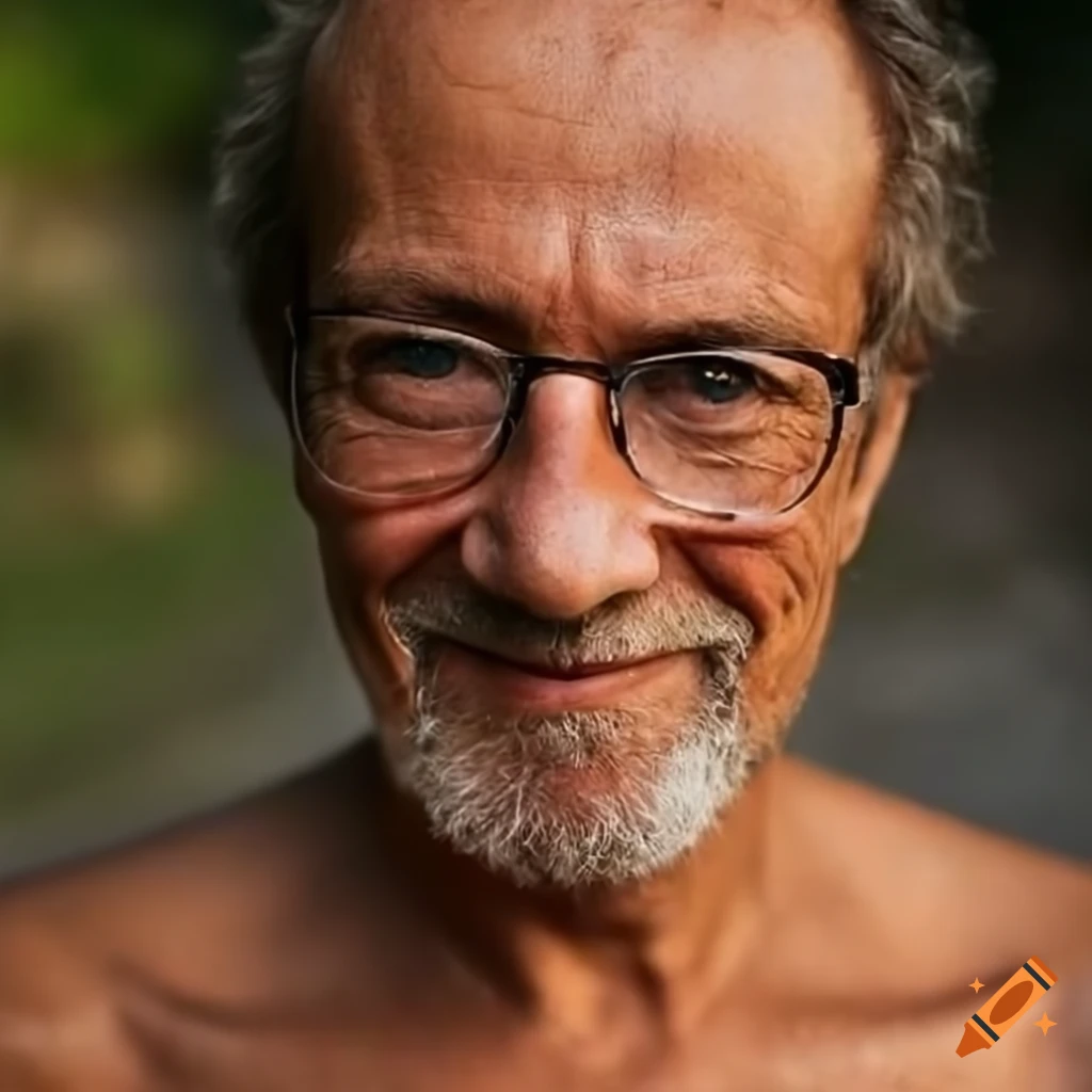 Middle-aged man on holiday on Craiyon