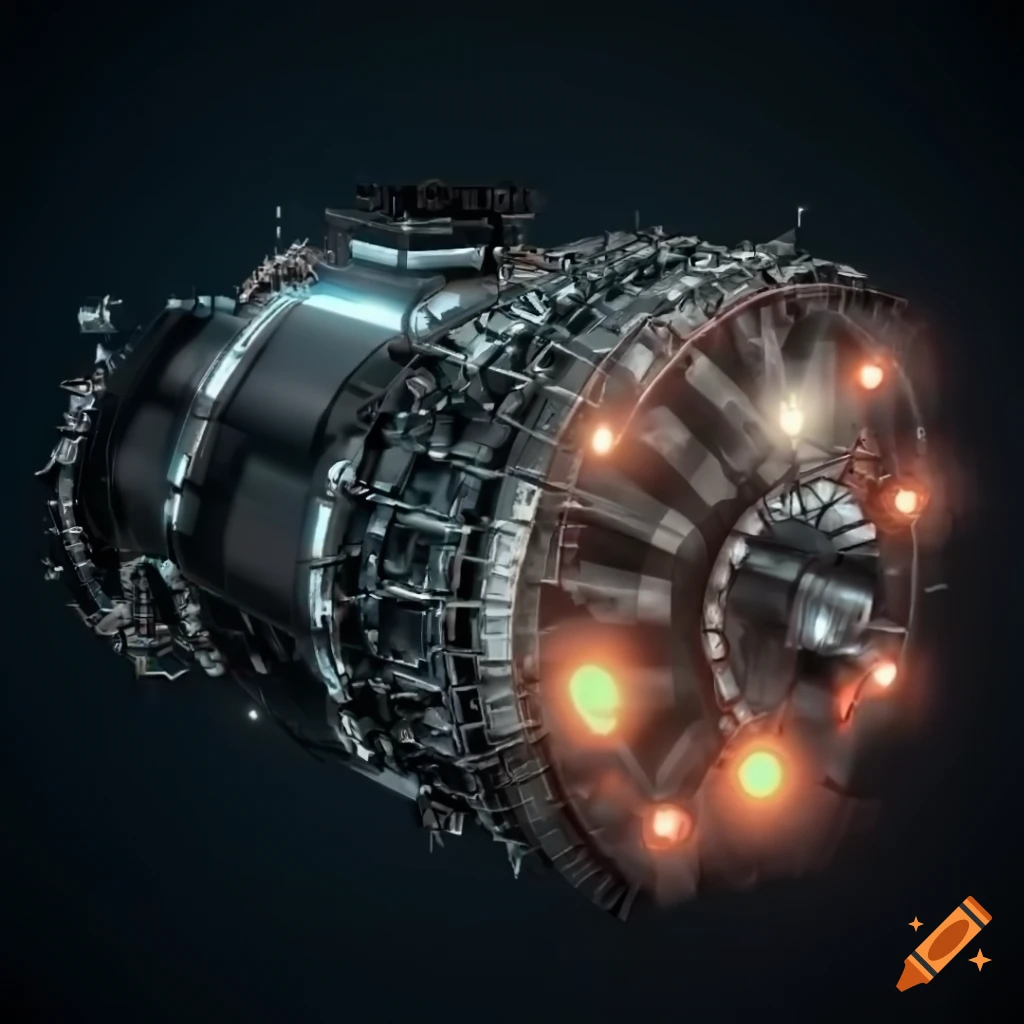 Low poly electric engine with realistic lighting on Craiyon