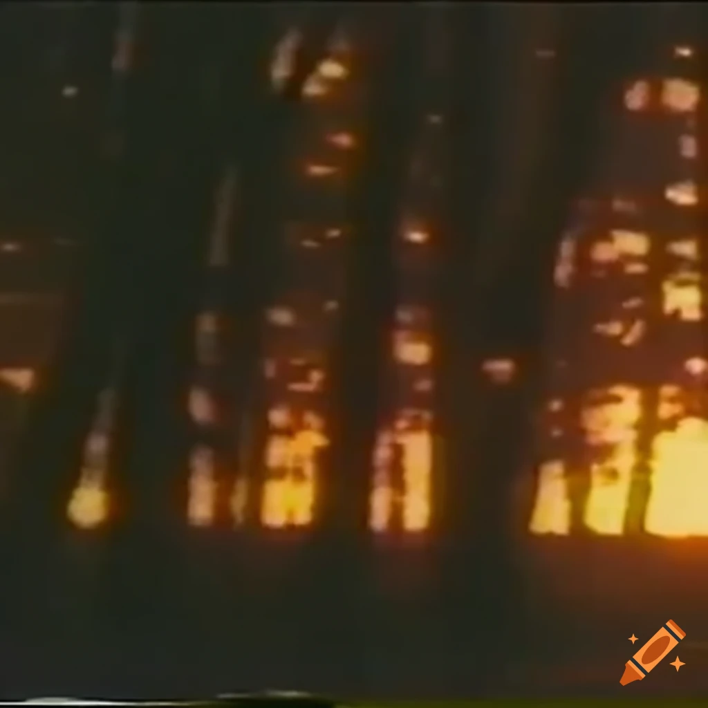 Vintage 1990's sunset with numerous trees in outdoor setting on Craiyon