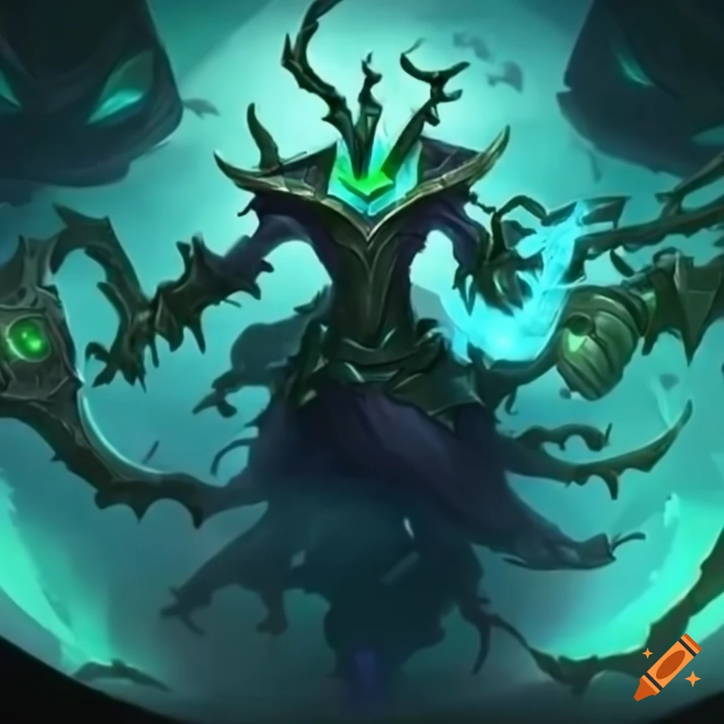 Thresh and other champions from league of legends on Craiyon