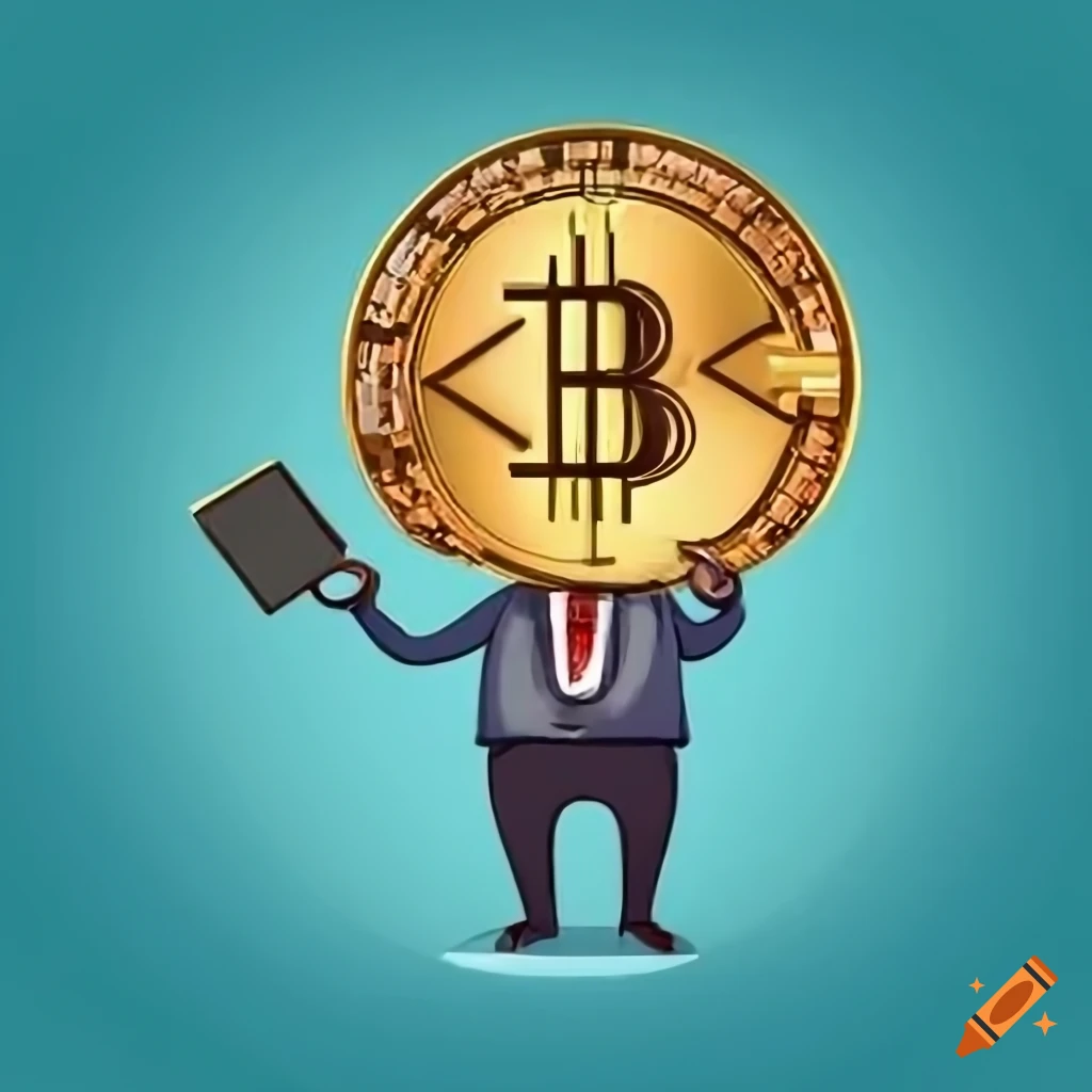 Cute boss holding a bitcoin on Craiyon