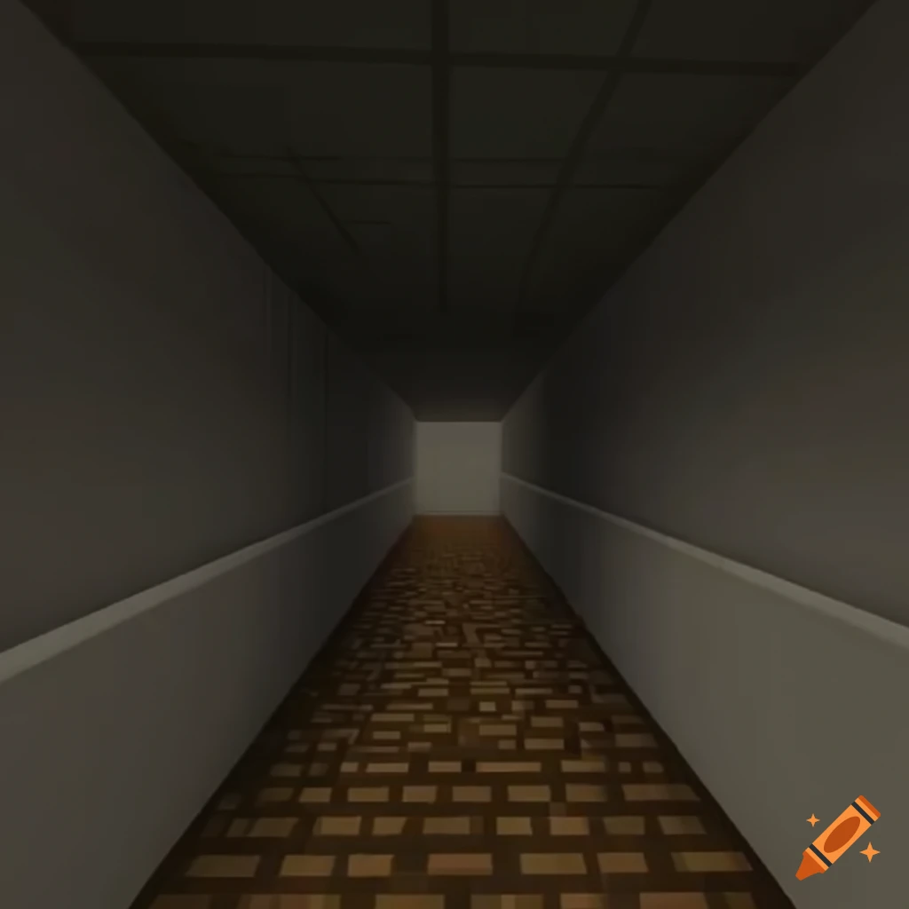 Minecraft liminal space on Craiyon