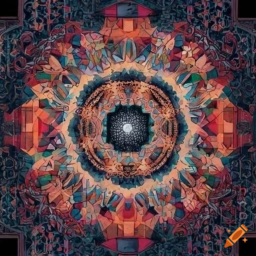 Intricate paintings and geometric designs complementing the ...