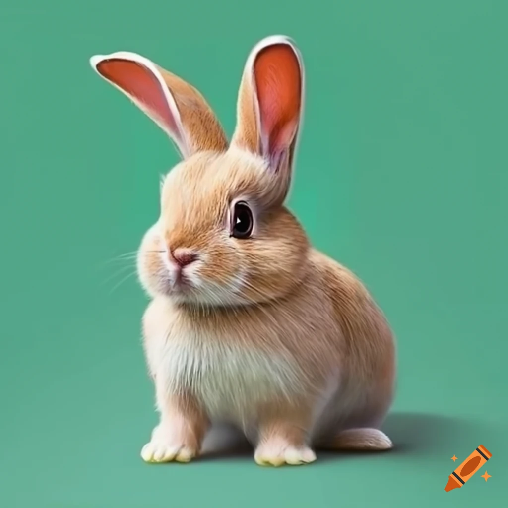 Funny little rabbit in a thank you card on Craiyon