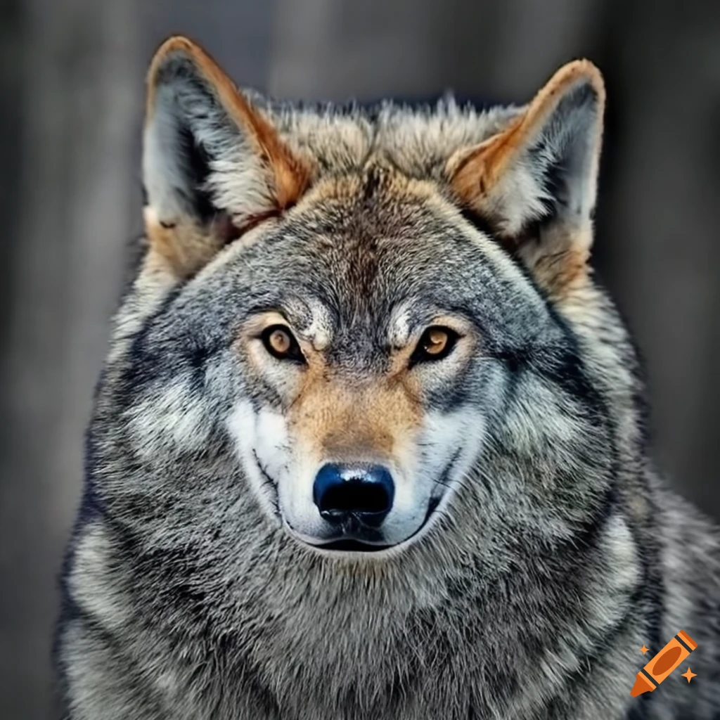 Majestic wolf with unique features on Craiyon