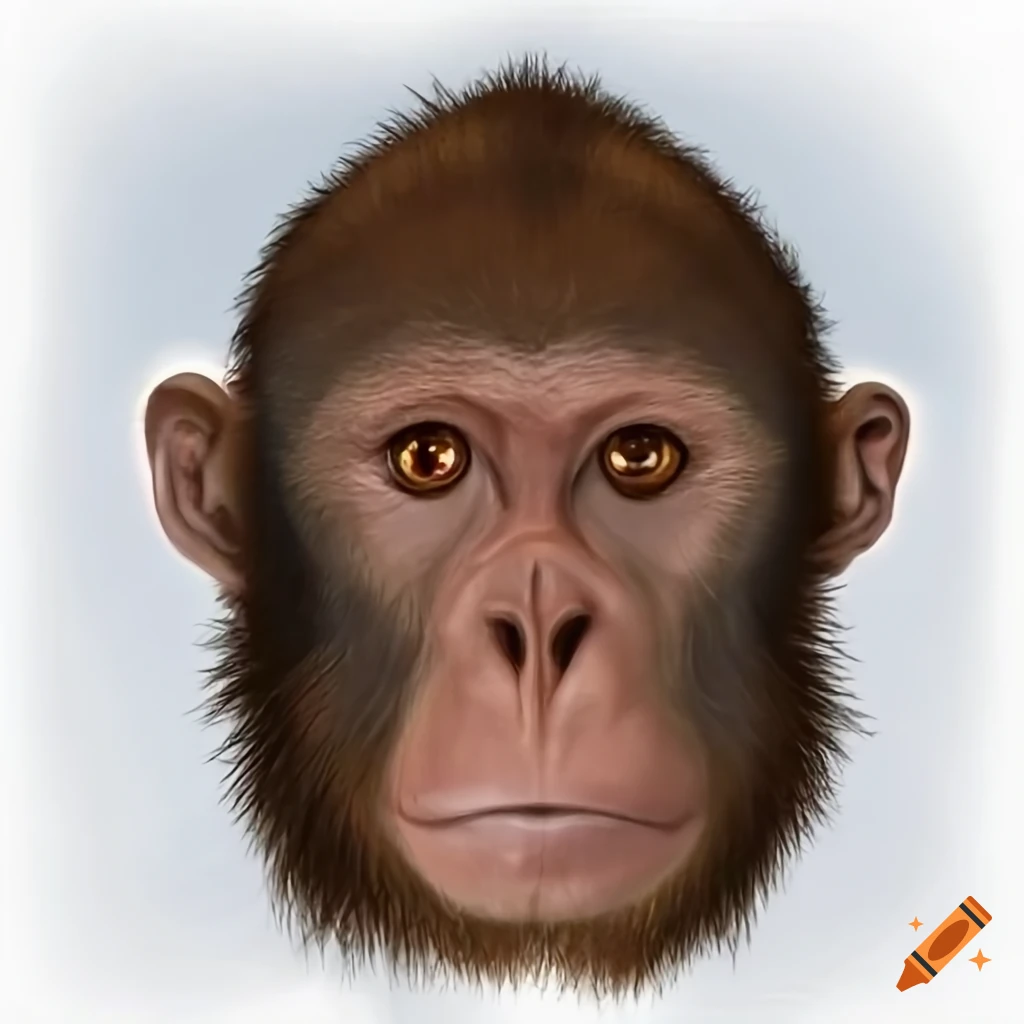 Pixelated monkey face on Craiyon