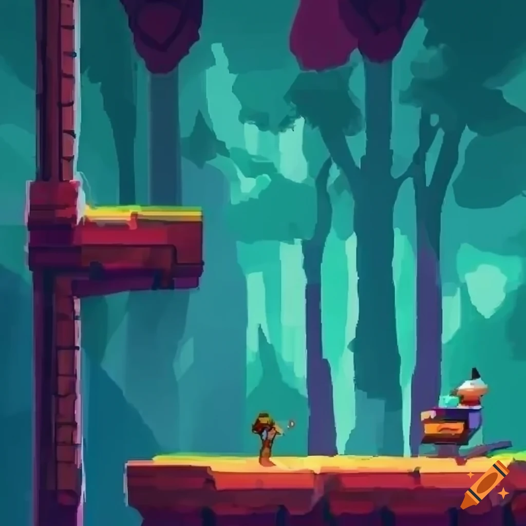 2d platformer game tileset on Craiyon