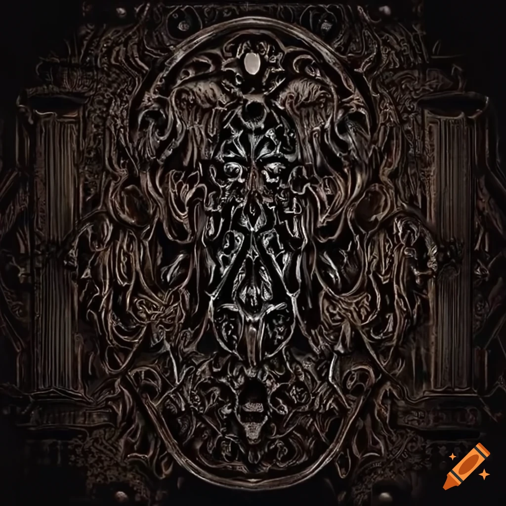 Intricate heavy metal decoration pattern on Craiyon