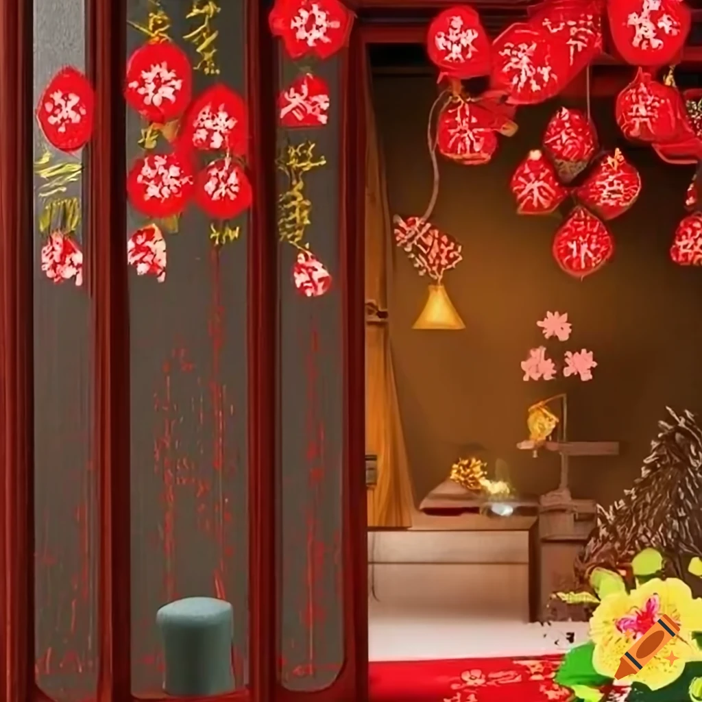 Tet holiday notice board in the style of tet giap thin 2024 on Craiyon