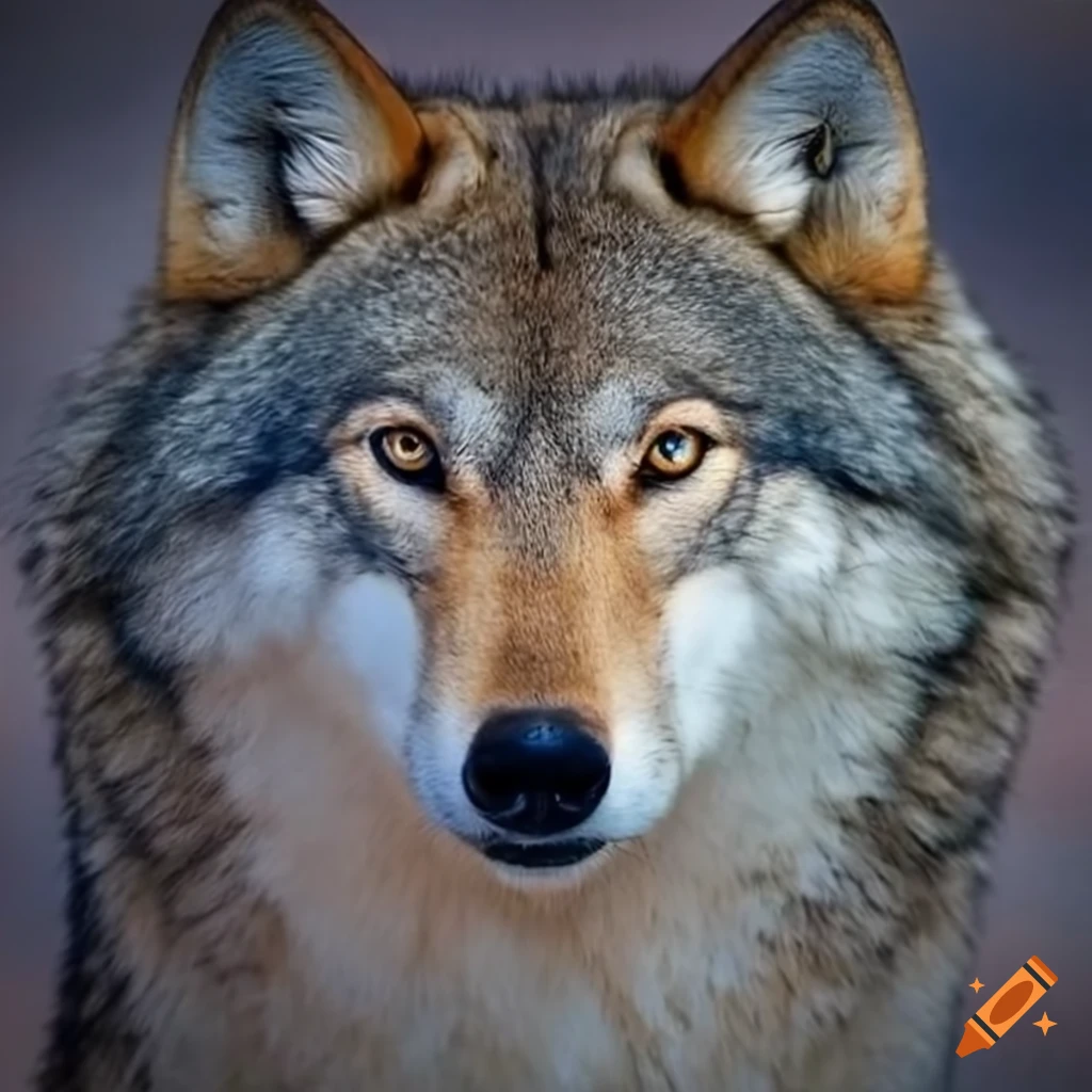 Majestic wolf with unique features on Craiyon