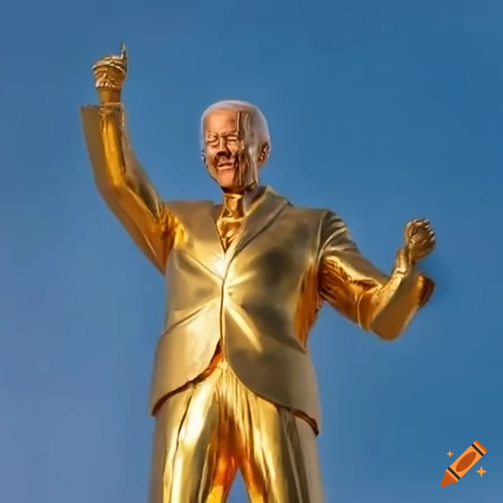 Statue of president biden in washington d.c. mall on Craiyon