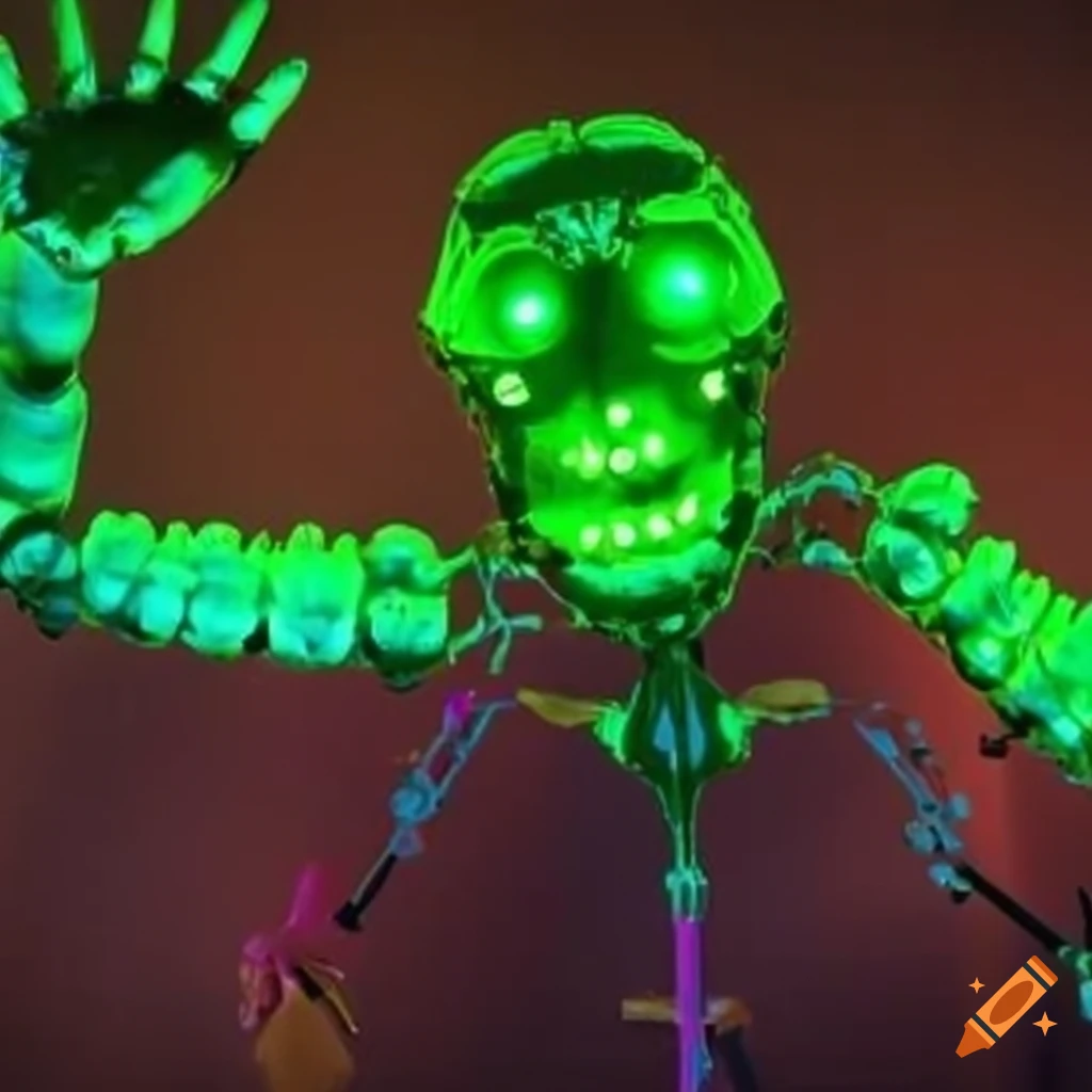 Glowing bioengineered biopunk on Craiyon