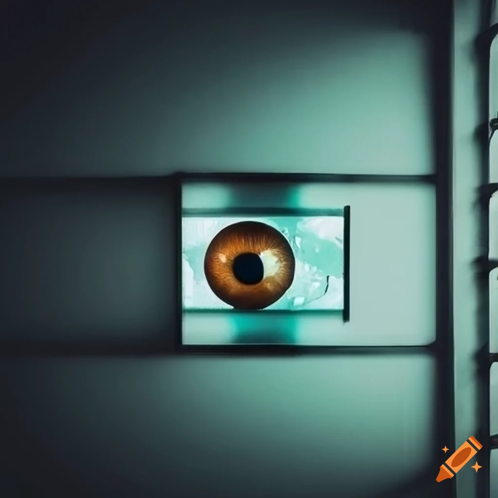 Surreal window with a human eye on Craiyon