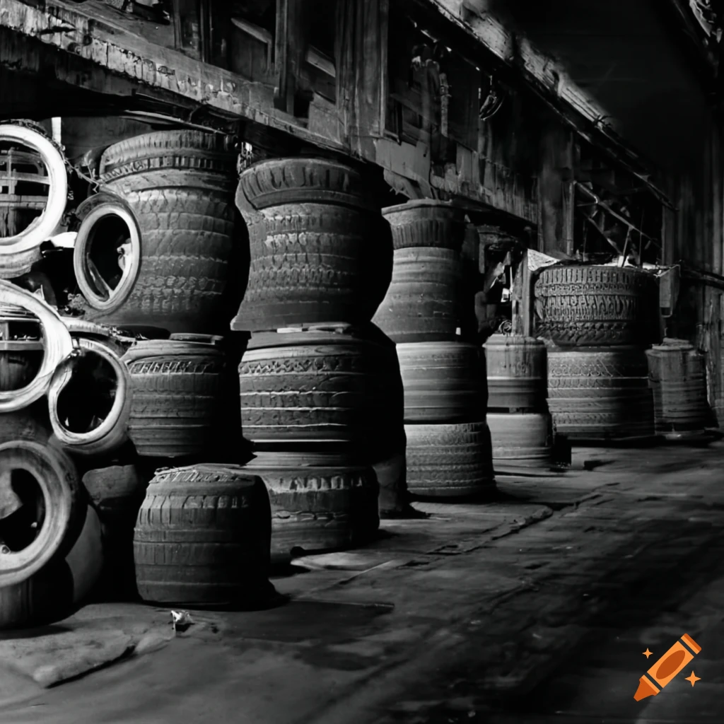 Tire factory in 1959 on Craiyon