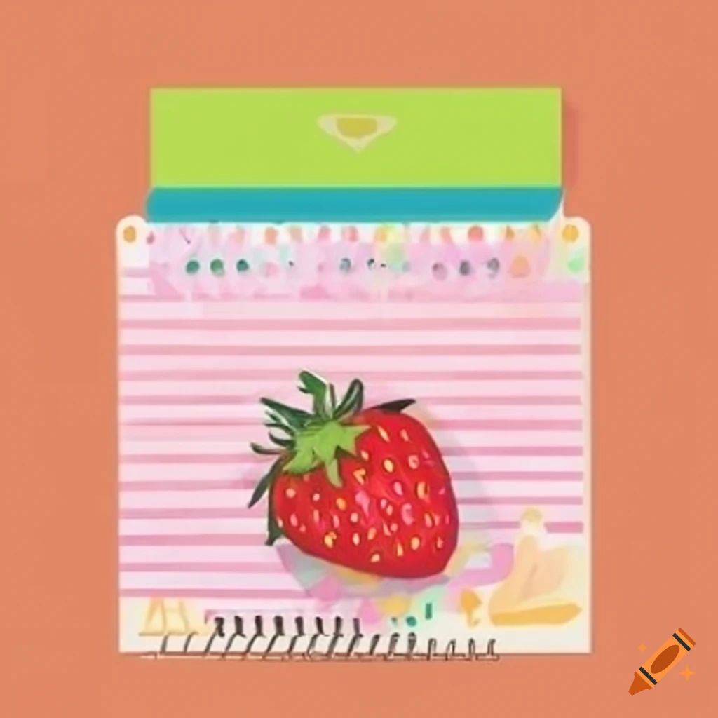 Strawberry notepad with a to-do list on Craiyon