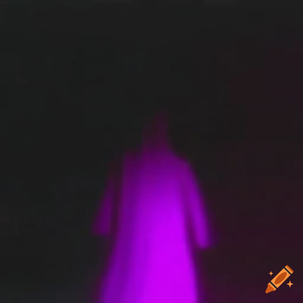 Liminal ghost with faded colors and blur effect in a trailcam photo on ...