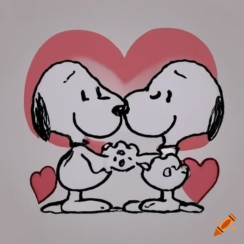 Snoopy love on Craiyon