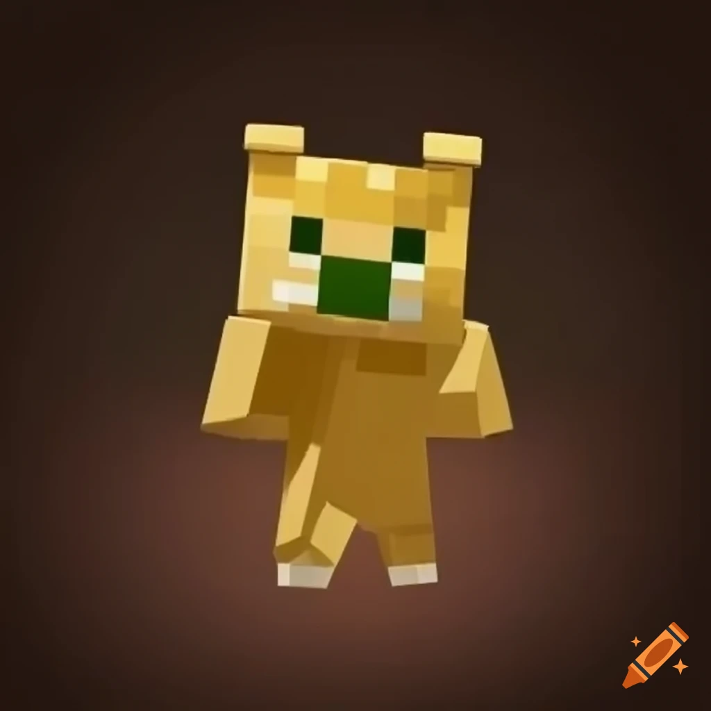 Minecraft gold bear sculpture on Craiyon