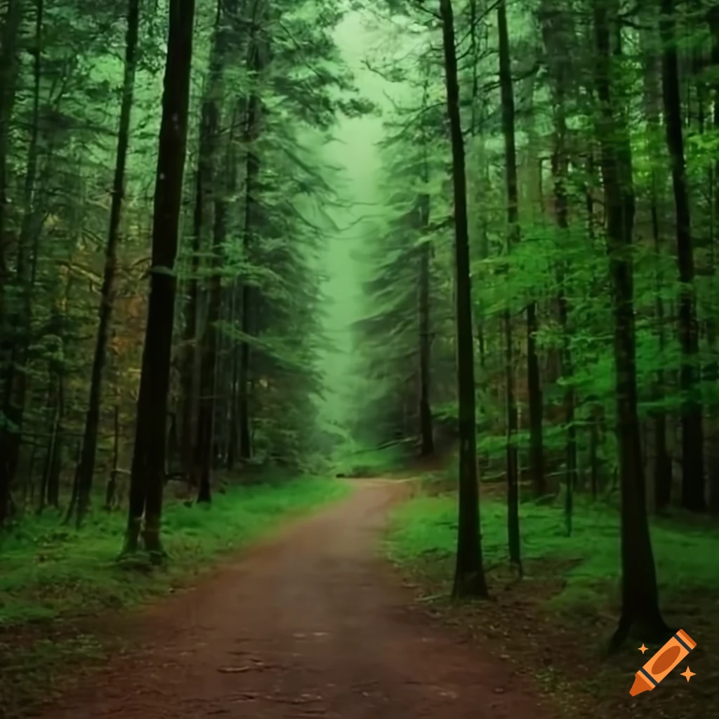Forest scenery on Craiyon