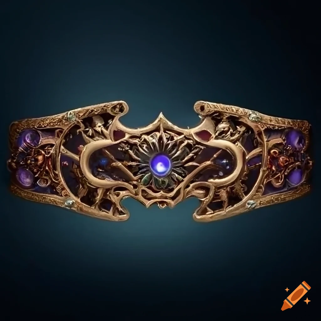 Front view of a noble fantasy belt on Craiyon