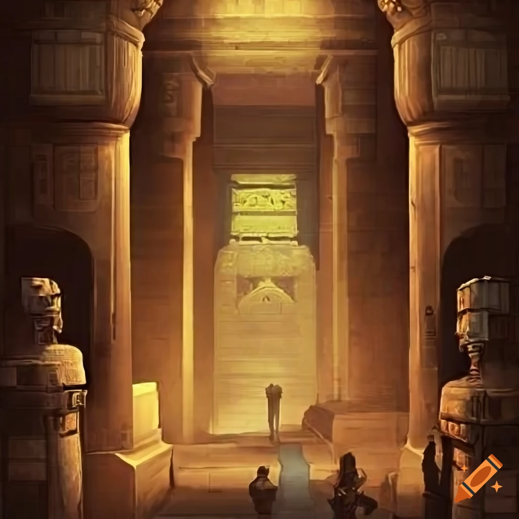 Rpg soul library egyptian dungeon map on Craiyon