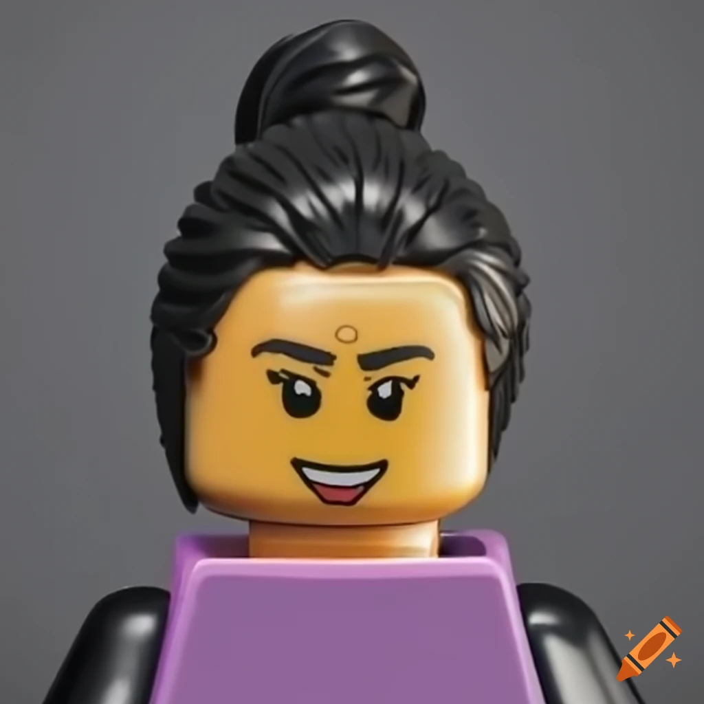 Lego woman with ponytail boxing on Craiyon