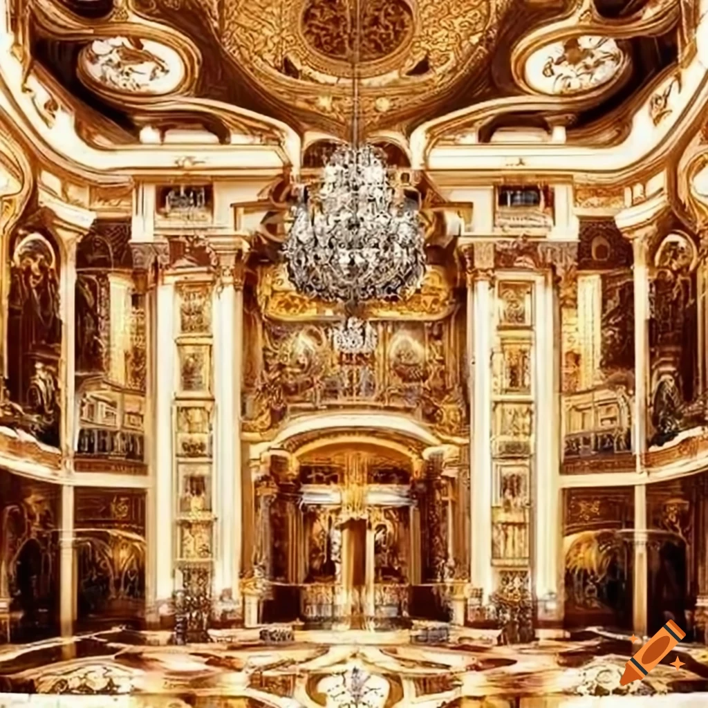 Luxurious palace interior on Craiyon