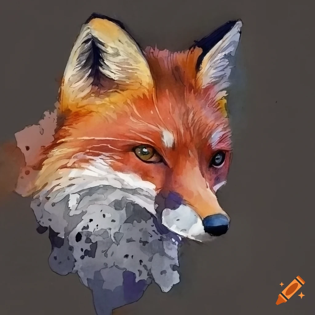 Fox drawing on Craiyon