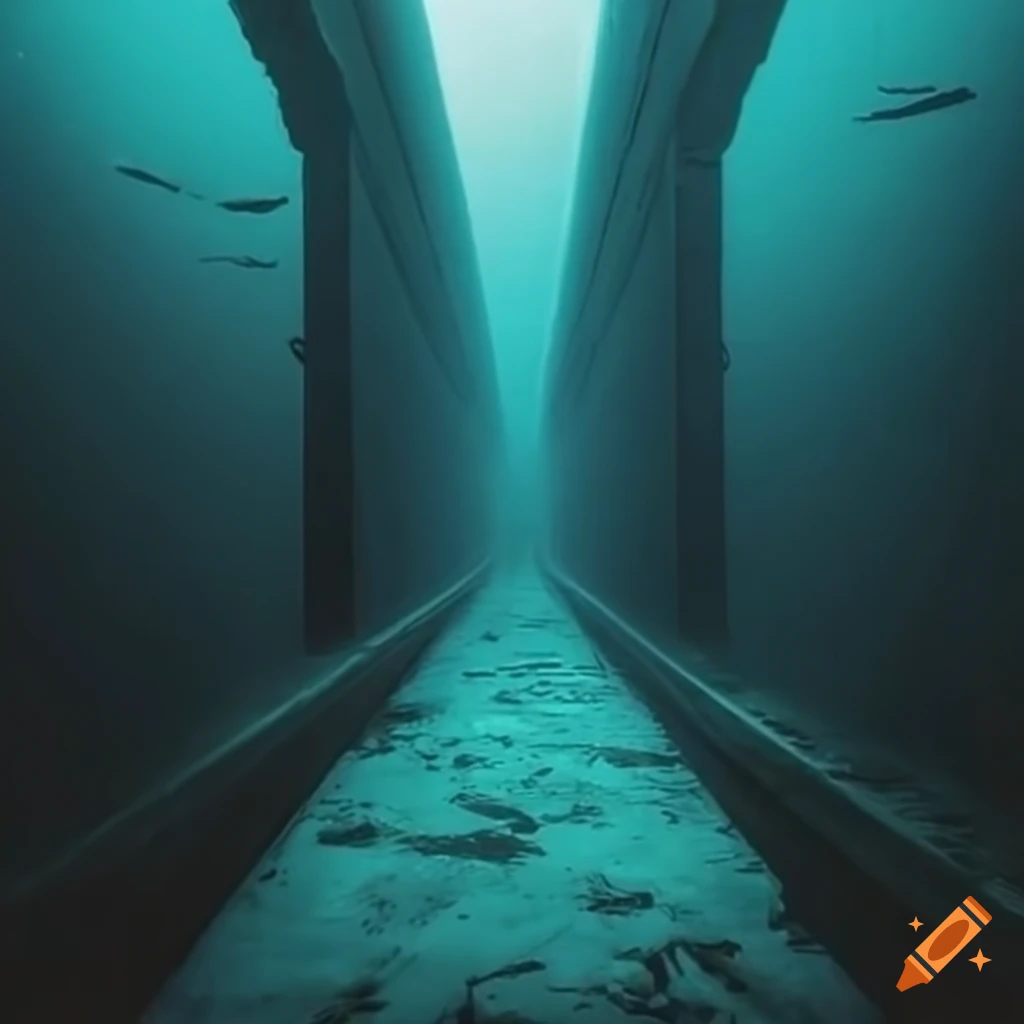 Underwater dark city tesla punk corridor on Craiyon